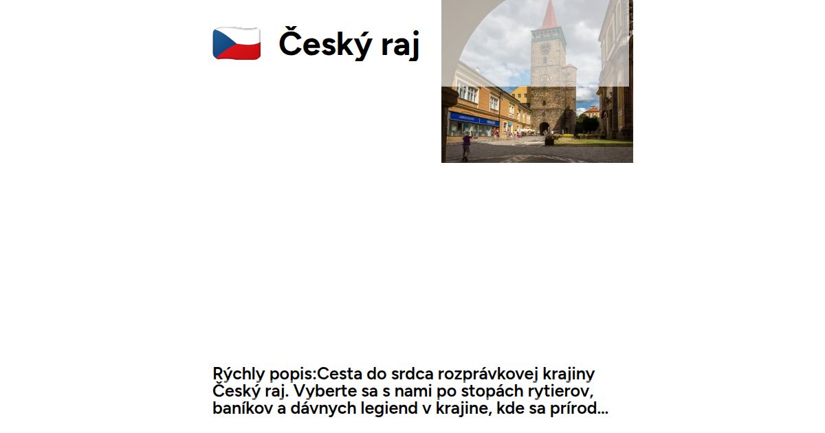 Český raj - Česká republika - CZ