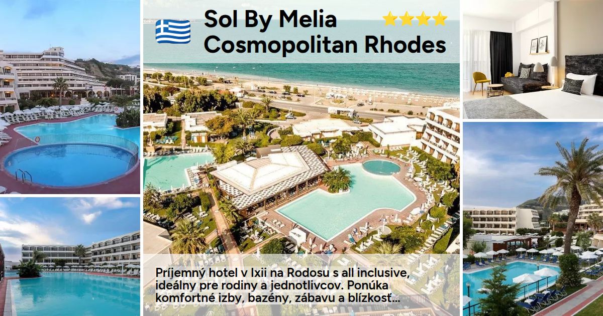 Sol By Melia Cosmopolitan Rhodes (4* Hotel) - Ixia - Rhodos - CK Turancar