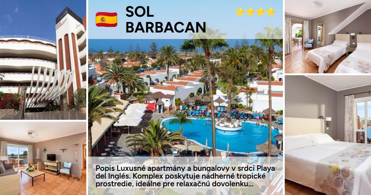 SOL BARBACAN (4* Hotel) - Playa del Inglés - Gran Canaria - ES