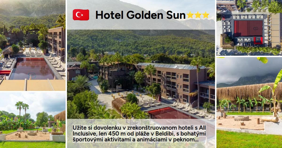 Hotel Golden Sun (3*) - Beldibi - Kemer - CK Sun & Fun Holidays